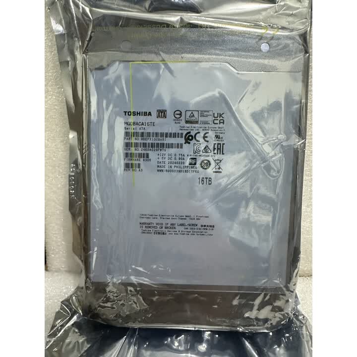 东芝（TOSHIBA）全新 16T硬盘 MG08ACA16TE 机械硬盘 MG09ACA16TE企业氦气盘 全新2024年出厂 东芝 ...
