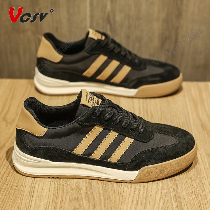 VCSV品牌轻奢板鞋男鞋夏季新款厚底防滑运动鞋男时尚增高休闲鞋子男 黑色-高端男鞋 39【图片 价格 品牌 报价】-京东