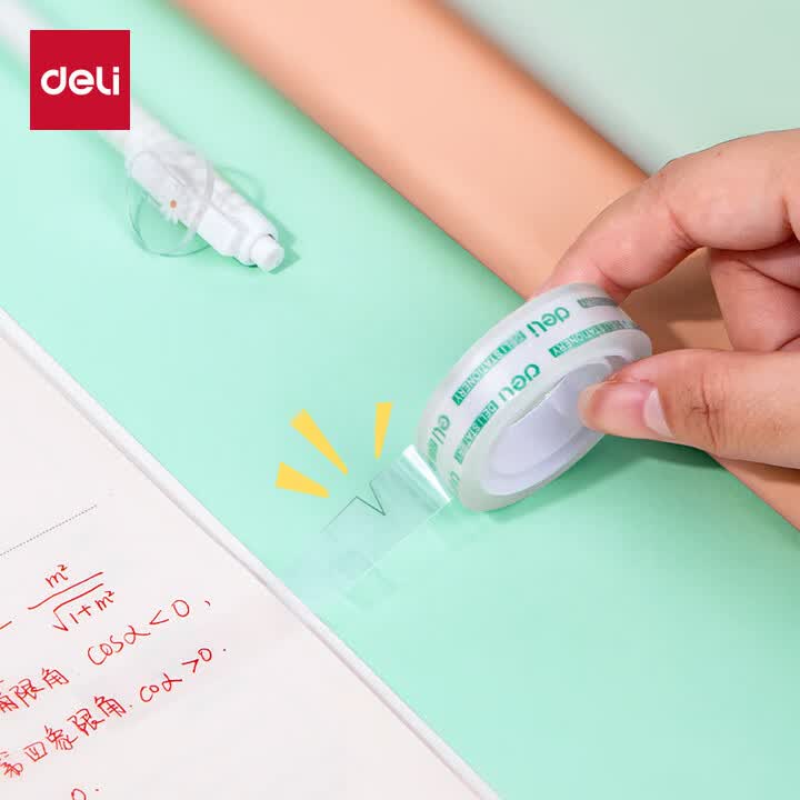 【得力（deli）30028】得力（deli）30028易撕透明胶带高粘小胶带 开学必备学习用品 错题整理学生文具 12mm*15m*38um ...