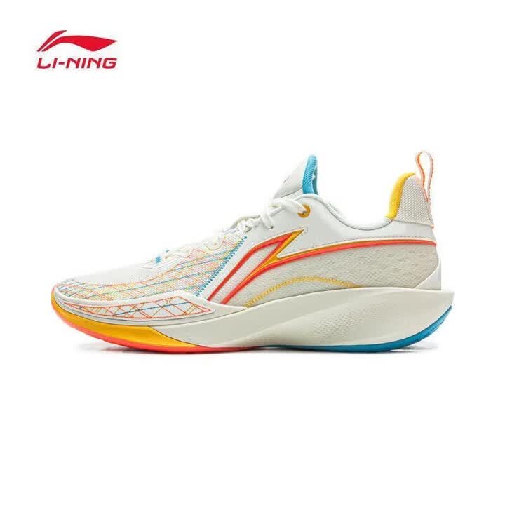 李宁（LI-NING）闪凌2 棱镜 䨻科技 抗扭耐磨 低帮 篮球鞋 男款 白蓝色ABAV009-5 ABAV009-5【白蓝】默认涂割 43 ...