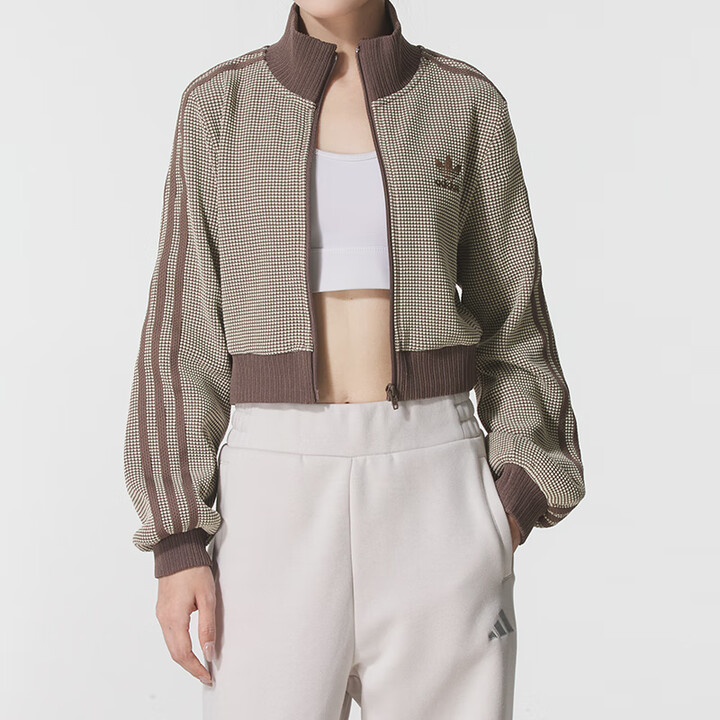 阿迪达斯（adidas） 三叶草女装上衣 2026春季新款华夫格针织开衫夹克长袖 KC2645 M【图片 价格 品牌 报价】-京东