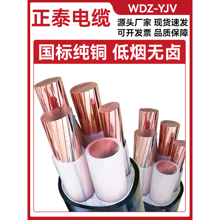 正泰（CHNT）电缆国标铜芯低烟无卤WDZ-YJY10--50平耐火阻燃电缆3 4 5芯 WDZ-YJY-3*10 （10m）【图片 价格 ...