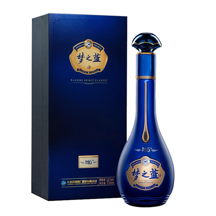 洋河梦之蓝M6+ 52度 550ml 绵柔浓香型白酒 婚庆 喜宴 送礼 52度 550mL 1瓶【图片 价格 品牌 报价】-京东
