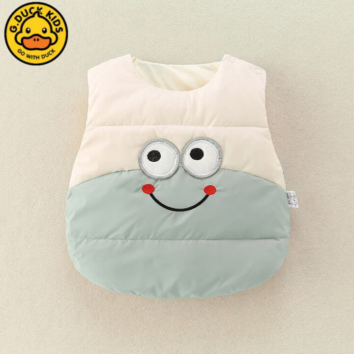 G.duck小黄鸭儿童马甲秋冬装轻薄款男女宝宝白鸭绒保暖外出服外套 绿色 73 cm【图片 价格 品牌 报价】-京东