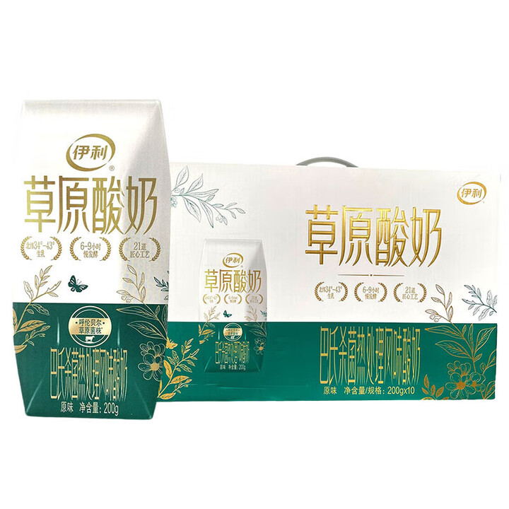 伊利草原酸奶200g*10盒整箱常温巴氏热处理早餐风味酸奶 1月产【图片 价格 品牌 报价】-京东