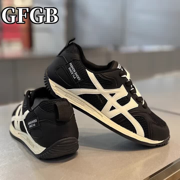 GFGB品牌轻奢网面透气阿甘鞋2025秋冬季新款百搭软底休闲鞋子男运动鞋 黑色 -增高款 43 【皮鞋码】【图片 价格 品牌 报价】-京东