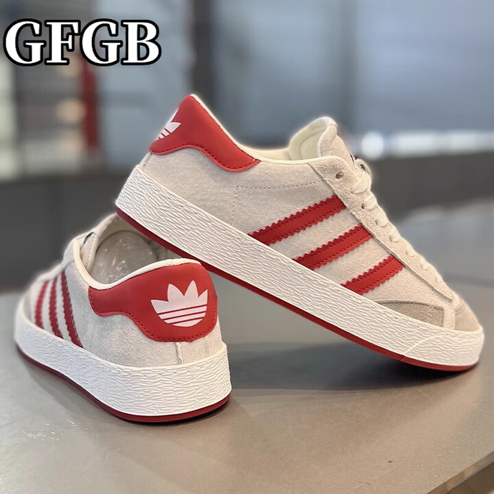 GFGB轻奢品牌男鞋2025冬季新款百搭软底板鞋男三条杠运动鞋休闲鞋子男 白红 【高端男鞋】 40 【皮鞋码】【图片 价格 品牌 报价】-京东