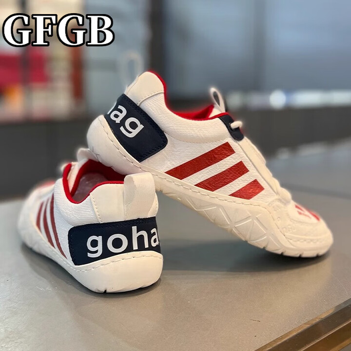 GFGB品牌轻奢男鞋2026春季新款皮面阿甘鞋百搭软底休闲鞋子男运动鞋男 白红 【高端男鞋】 42 【皮鞋码】【图片 价格 品牌 报价】-京东