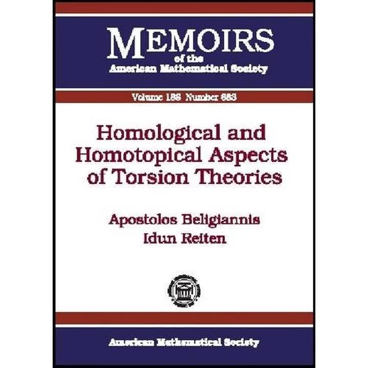《预订 Homological and Homotopical Aspects of Torsion Theories 转矩理论同源与同伦角度 ...