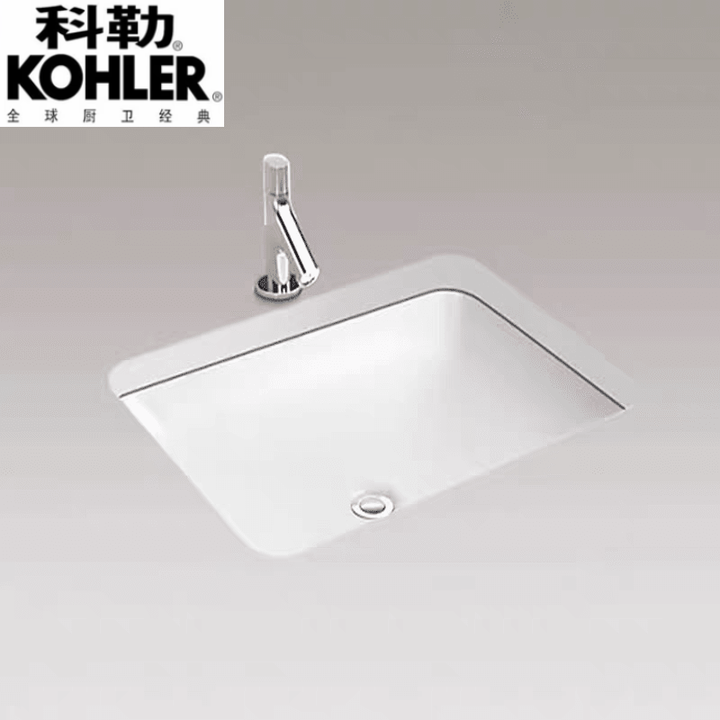 科勒（KOHLER）K-2949T-0拂朗方形台下盆面盆洗手盆陶瓷嵌入式家用洗脸盆 K-2949T-0【图片 价格 品牌 报价】-京东