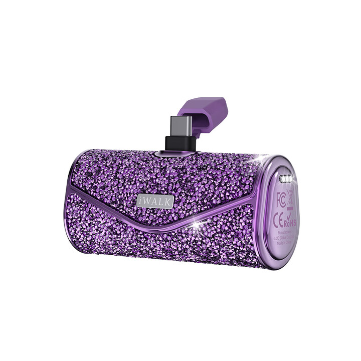 【爱沃可（iWALK）LPB5000SC】爱沃可（iWALK）LPB5000SC 钻石2代移动电源 适配Type-C接口手机 紫色【行情 报价 ...