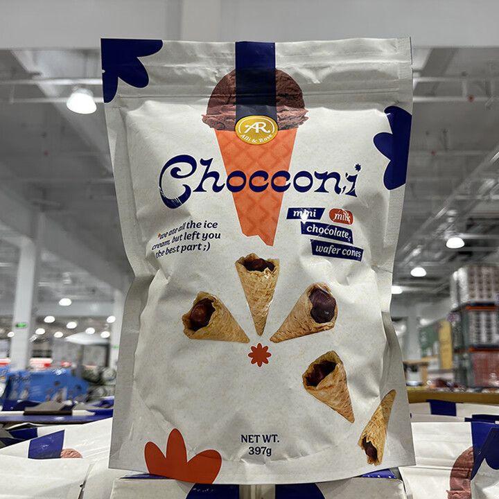 开市客Chocconi巧克力迷你甜筒脆筒夹心饼干娱乐休闲零食397g 巧克力夹心迷你脆筒【图片 价格 品牌 报价】-京东
