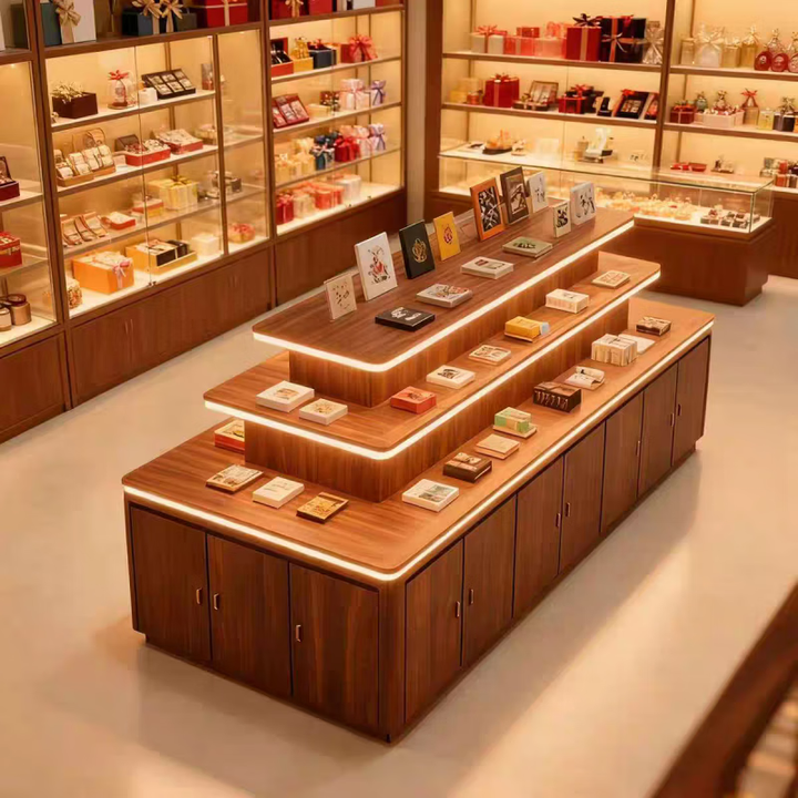 WSNON德国品质实木中岛柜文创店展示台茶叶店展示柜方形陈列柜礼品柜流 160*100*120实木多层板【图片 价格 品牌 报价】-京东