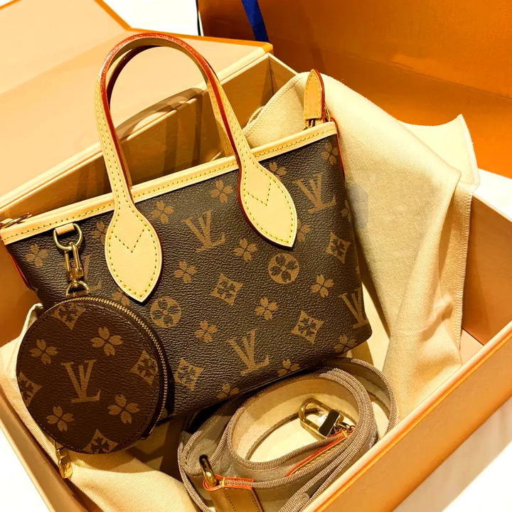 粤驰YUECCY2025新款女包真皮老花小号购大学生真斜挎黑色背包 咖啡色【图片 价格 品牌 报价】-京东