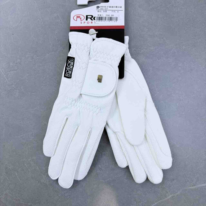 玛尚驿客成人马术手套防滑耐磨进口加绒手套roeckl 白 6【图片 价格 品牌 报价】-京东