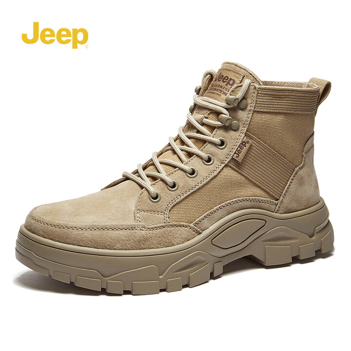 【JeepP12221790K】Jeep吉普马丁靴男沙漠登山鞋男款徒步户外透气高帮工装男鞋【行情 报价 价格 评测】-京东
