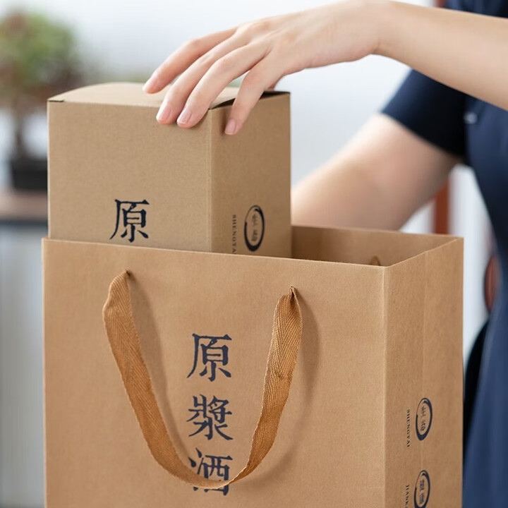 erisi新款白酒包装盒一斤酒瓶包装通用瓶包装盒牛皮纸酒盒礼盒 2盒+1袋【图片 价格 品牌 报价】-京东