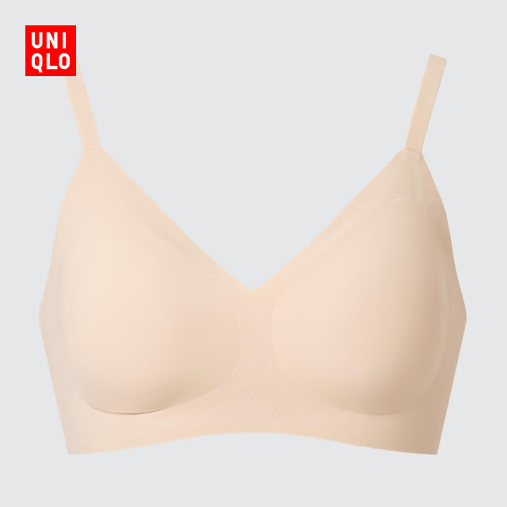 优衣库女装无钢圈文胸/软支撑弹嘟嘟柔托BRA 479194 482667 479194/31米色 L 推荐E70 C75 D75 E75 ...