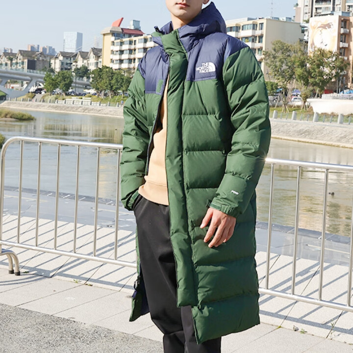 The North Face北面羽绒服男士23秋冬新款户外长款防泼水700蓬鹅绒填充外套81RJ 绿色/美版偏大/832J-OAS XL【图片 ...