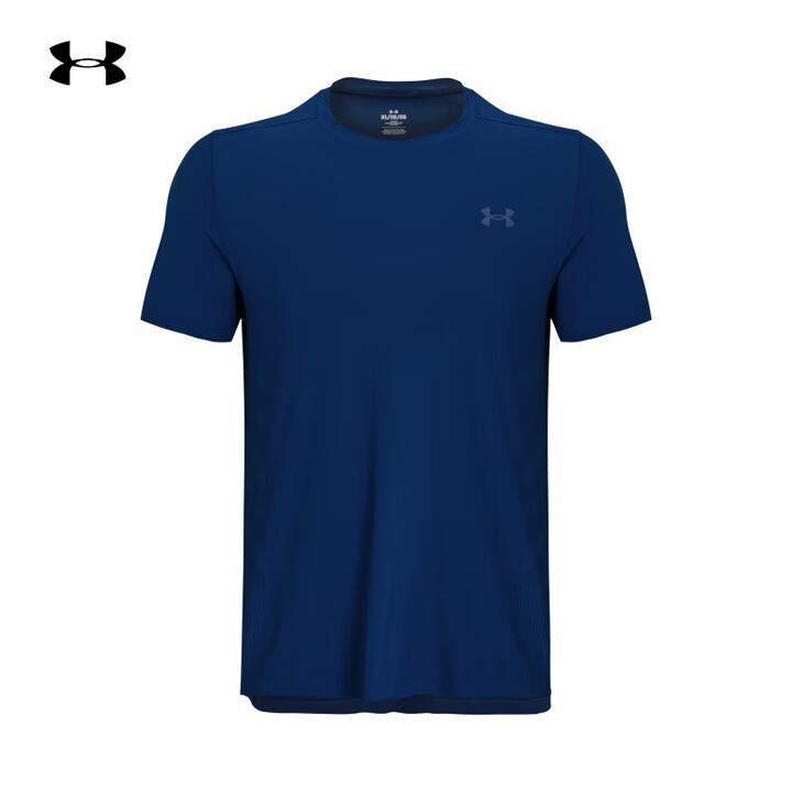 安德玛（Under Armour） UA春夏2023新款训练男子跑步运动短袖T恤1376518-001 1376518-471 S【图片 价格 ...