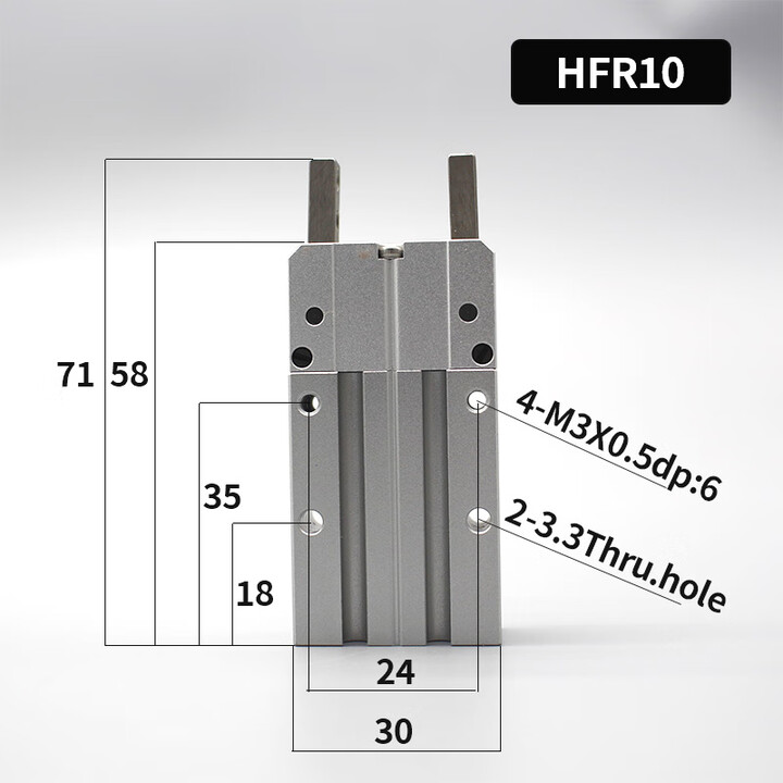 亚德客型手指气缸180度开闭型气爪HFR10 HFR16 HFR20 25/32通孔N HFR10【图片 价格 品牌 报价】-京东