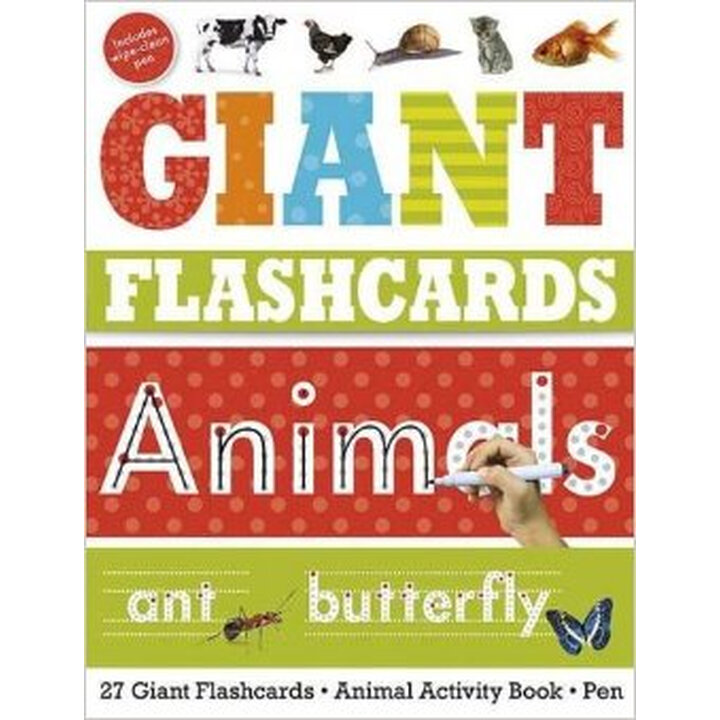 《巨型闪卡动物 Giant Flashcards Animals 亲子互动儿童学习闪卡 可擦写 进口原版英文 小学教辅》(Make ...